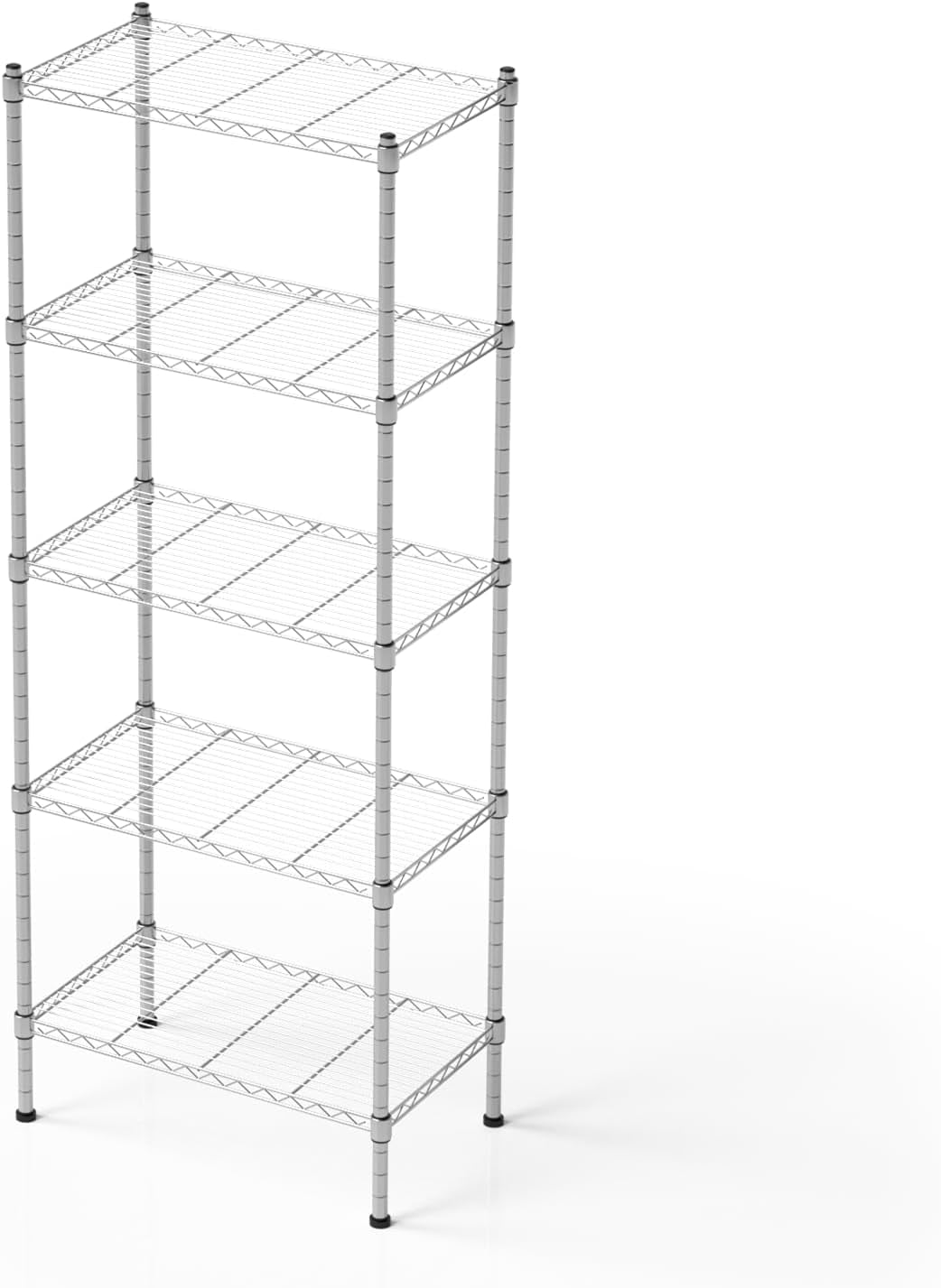 5 Tier Shelving Unit, 176 LBS Per Shelf Height Adjustable Narrow ...