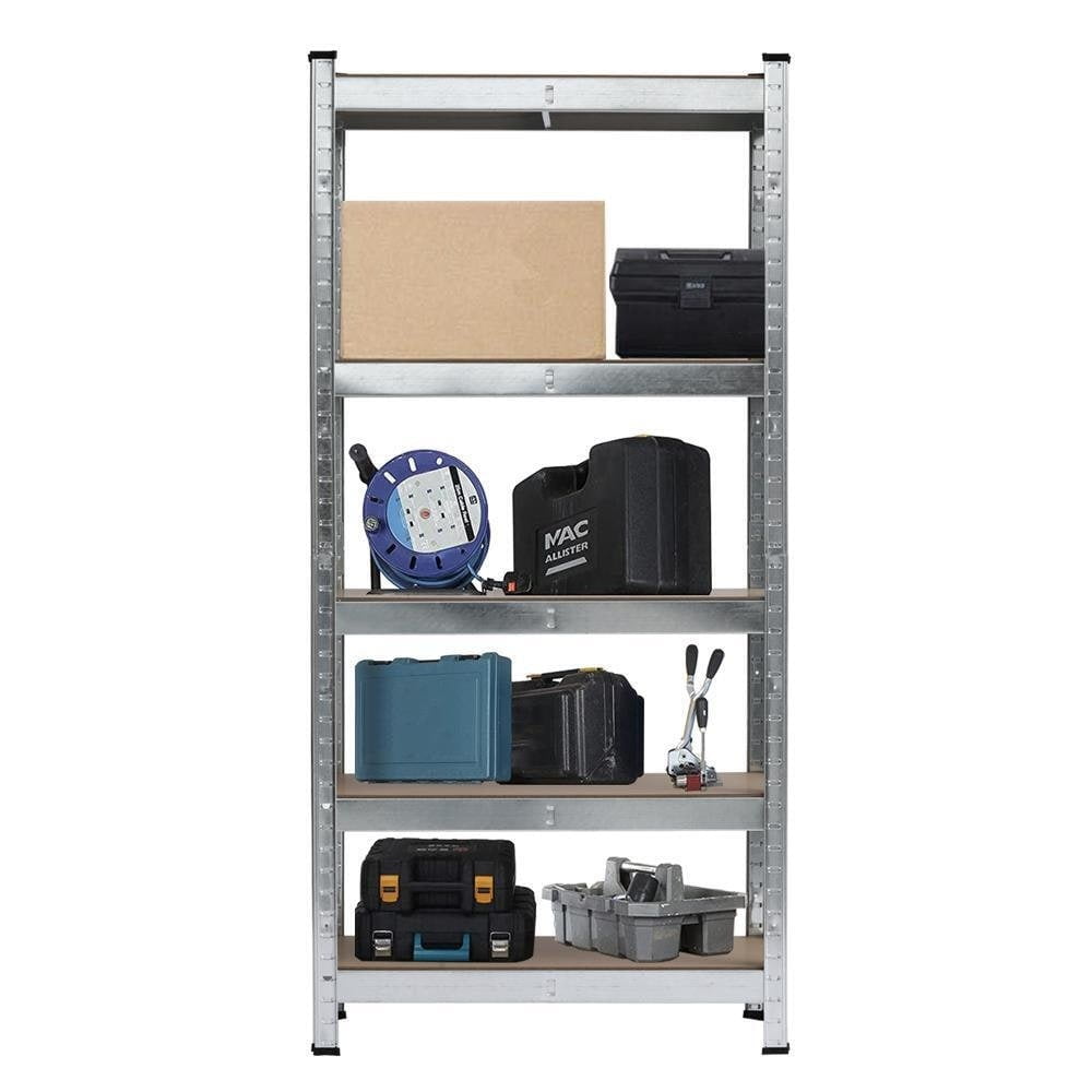 5 Tier Shelving Unit Adjustable Garage Storage Utility Rack Shelves ...