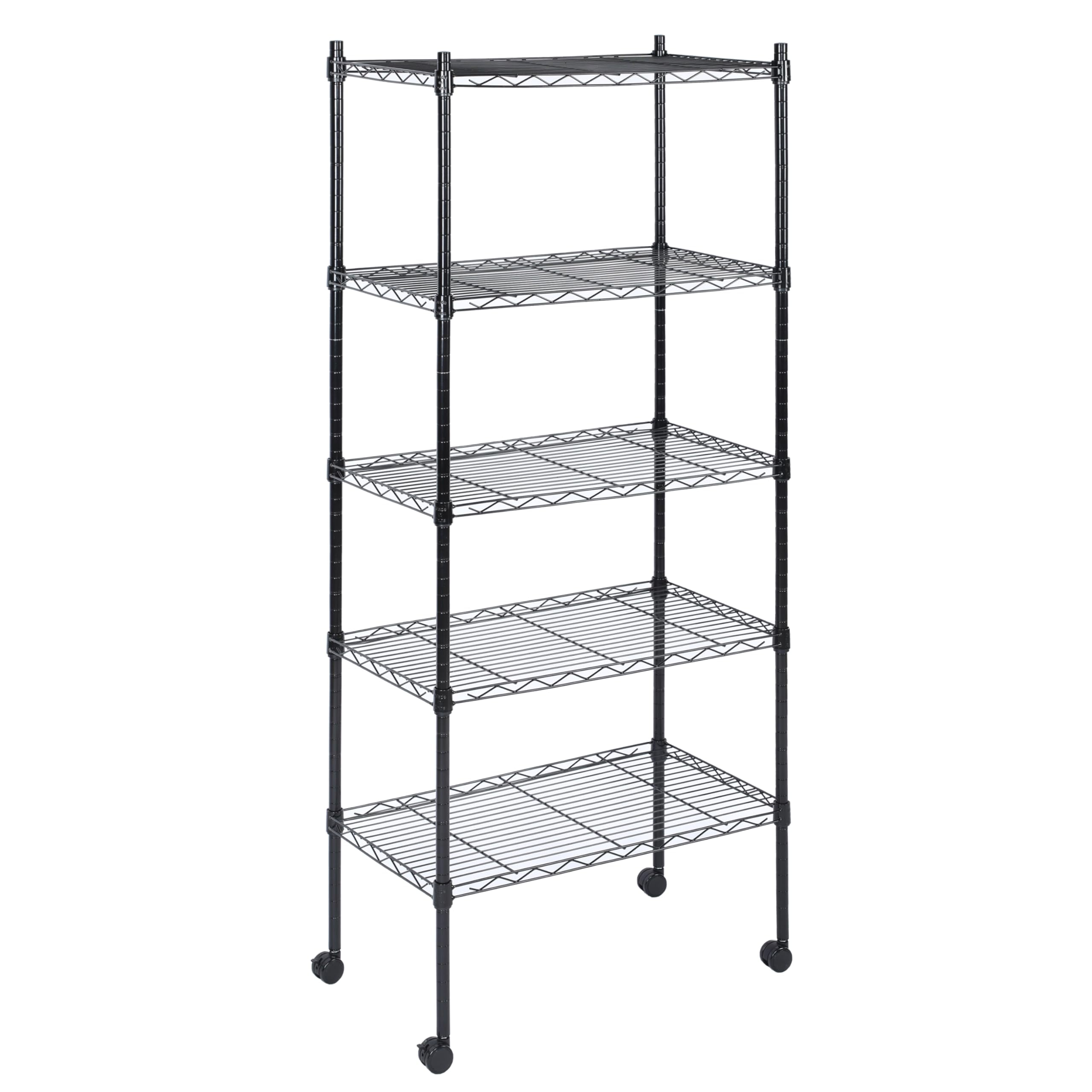 5-Tier Shelving Units Adjustable,Wire Shelf with 1000 lbs Capacity with ...