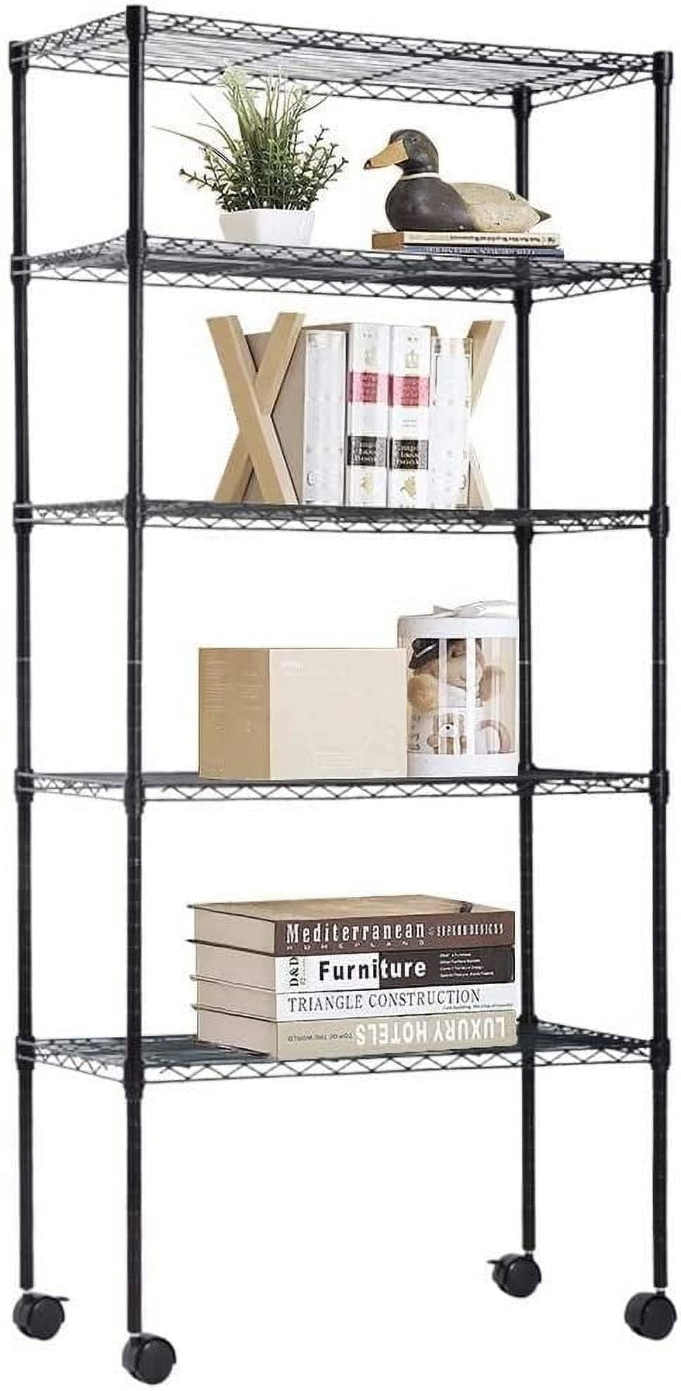 5-Tier Shelving Units and Storage, 750lbs Wire Shelving Unit with ...