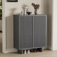 5-Tier Shoe Cabinet with Fluted Doors 31.6 in Entryway Organizer 4 ...