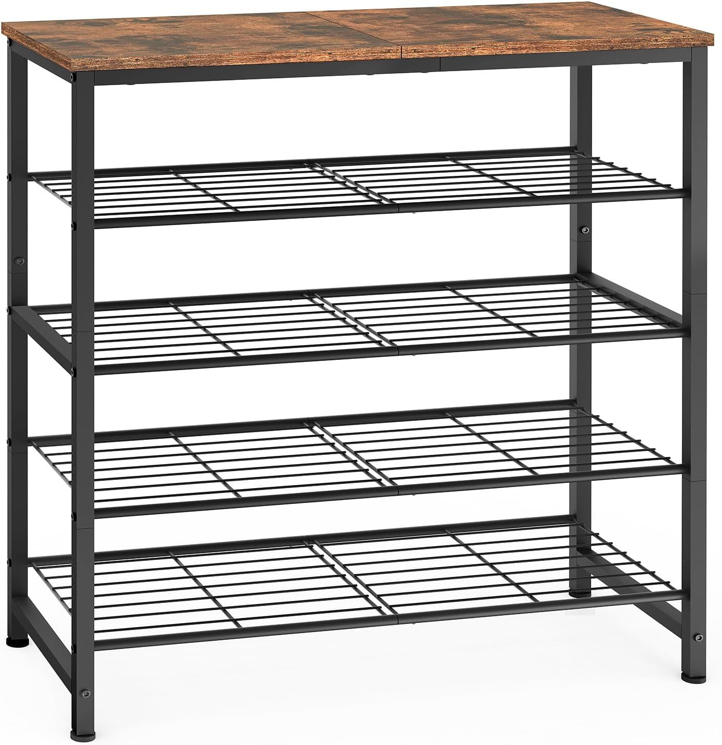 5-Tier Shoe Rack, Industrial Shoe Storage Organizer for 12-16 Pairs of ...