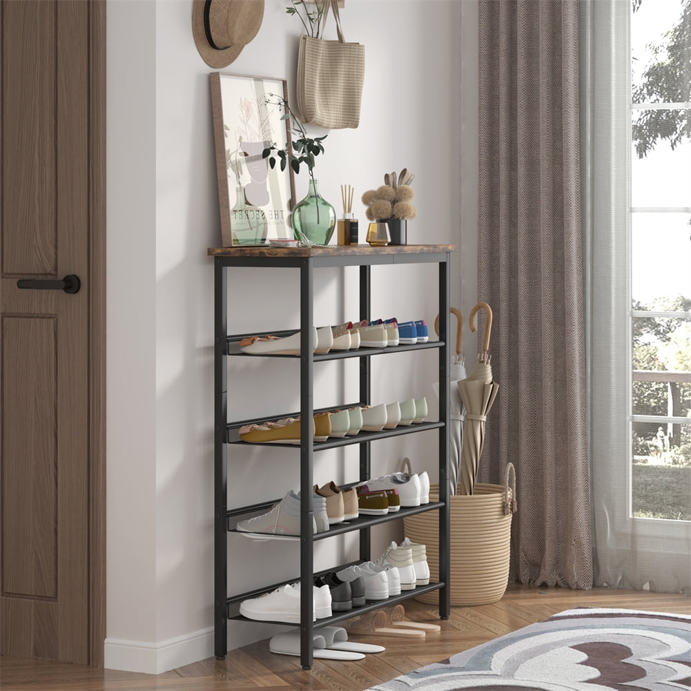5 Tier Shoe Rack, Industrial Shoe Storage Rack, 16-20 Pairs Shoe ...
