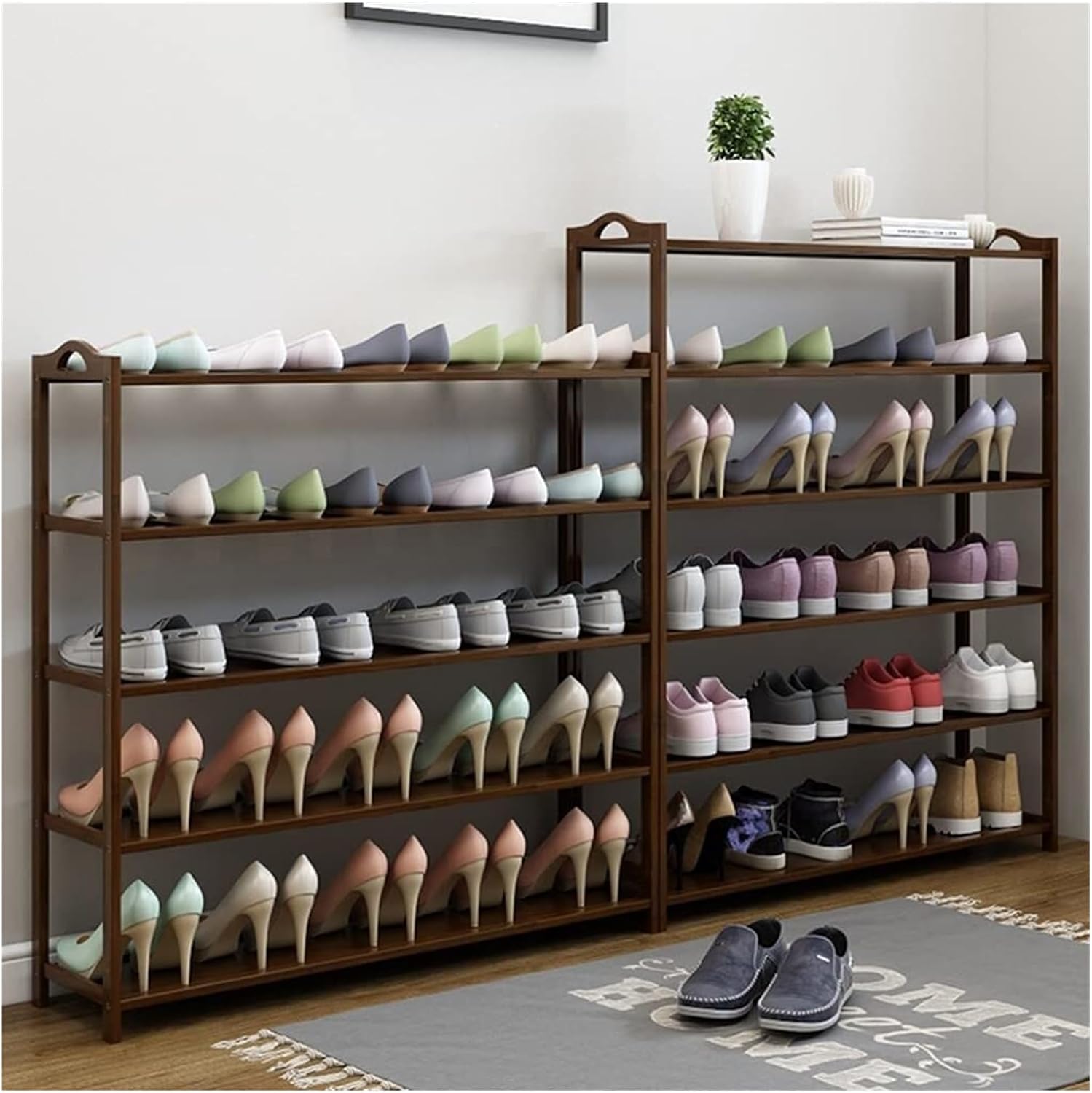 Oceanstar SR1309 Oceanstar 2 Tier Bamboo Shoe Rack - Walmart.com