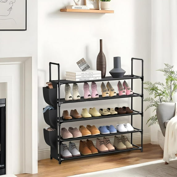 5 Tier Shoe Rack, Shoe Organizer Rack for Closet, Entryway, Garage ...