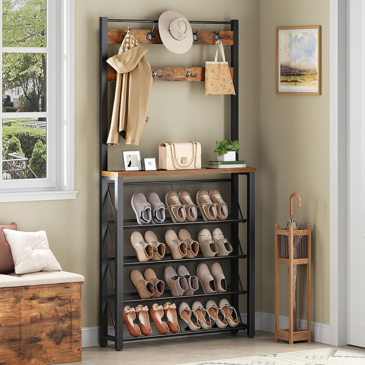 Inspiring Slanted Shoe Rack Photos