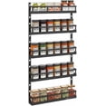 5-Tier Small Wall-Mounted Spice Rack Organizer, Height-Adjustable ...