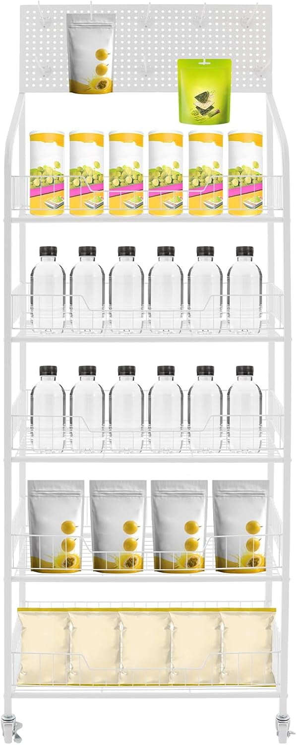 5-Tier Snack Rack Display Stand Iron Retail Display Rack Candy Display ...