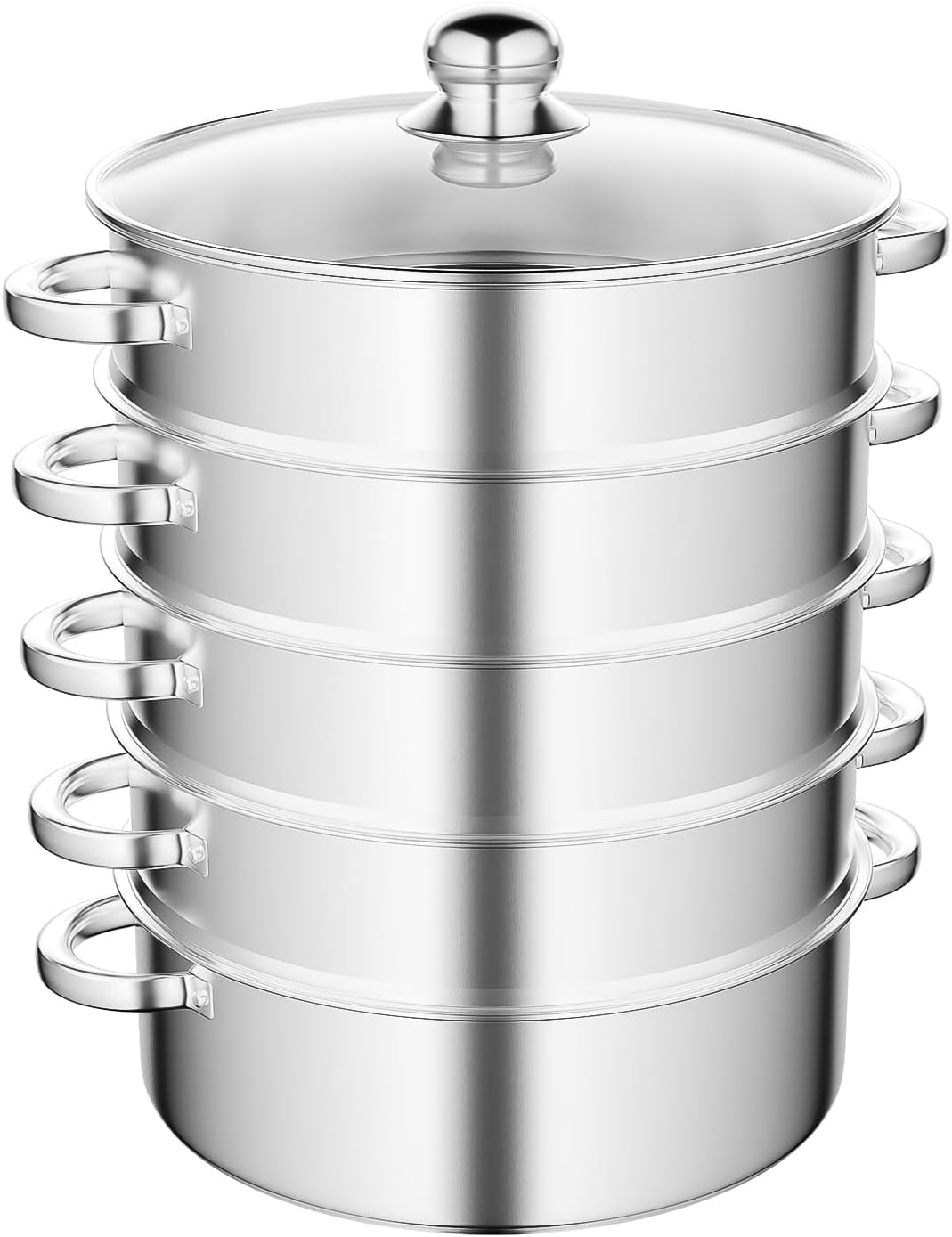 5-Tier Stainless Steel Steamer Large Capacity Multipurpose With Lid 13. ...