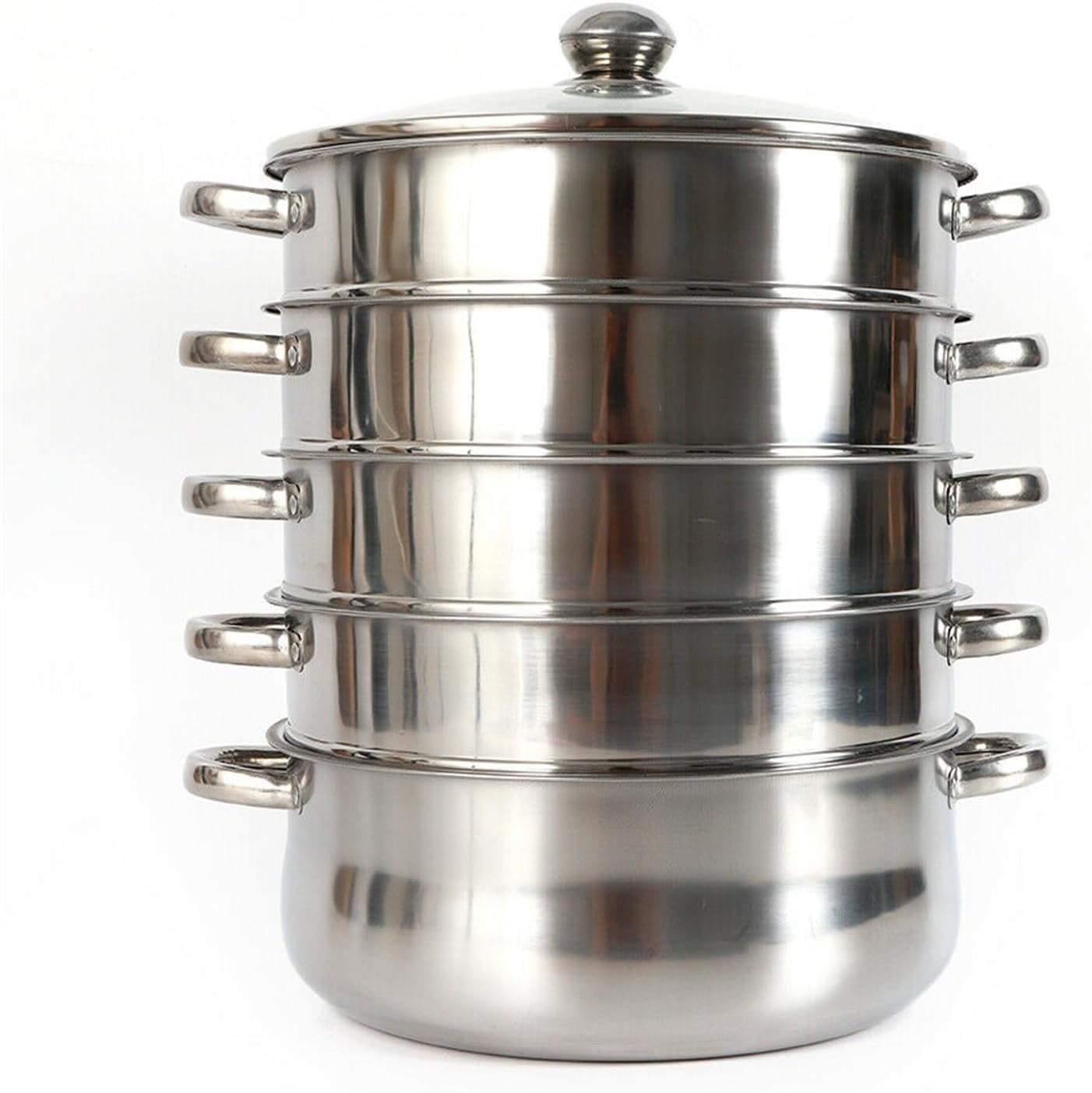 5-Tier Stainless Steel Steamer, 14.37 x 15.55 inch 30cm stainless ...