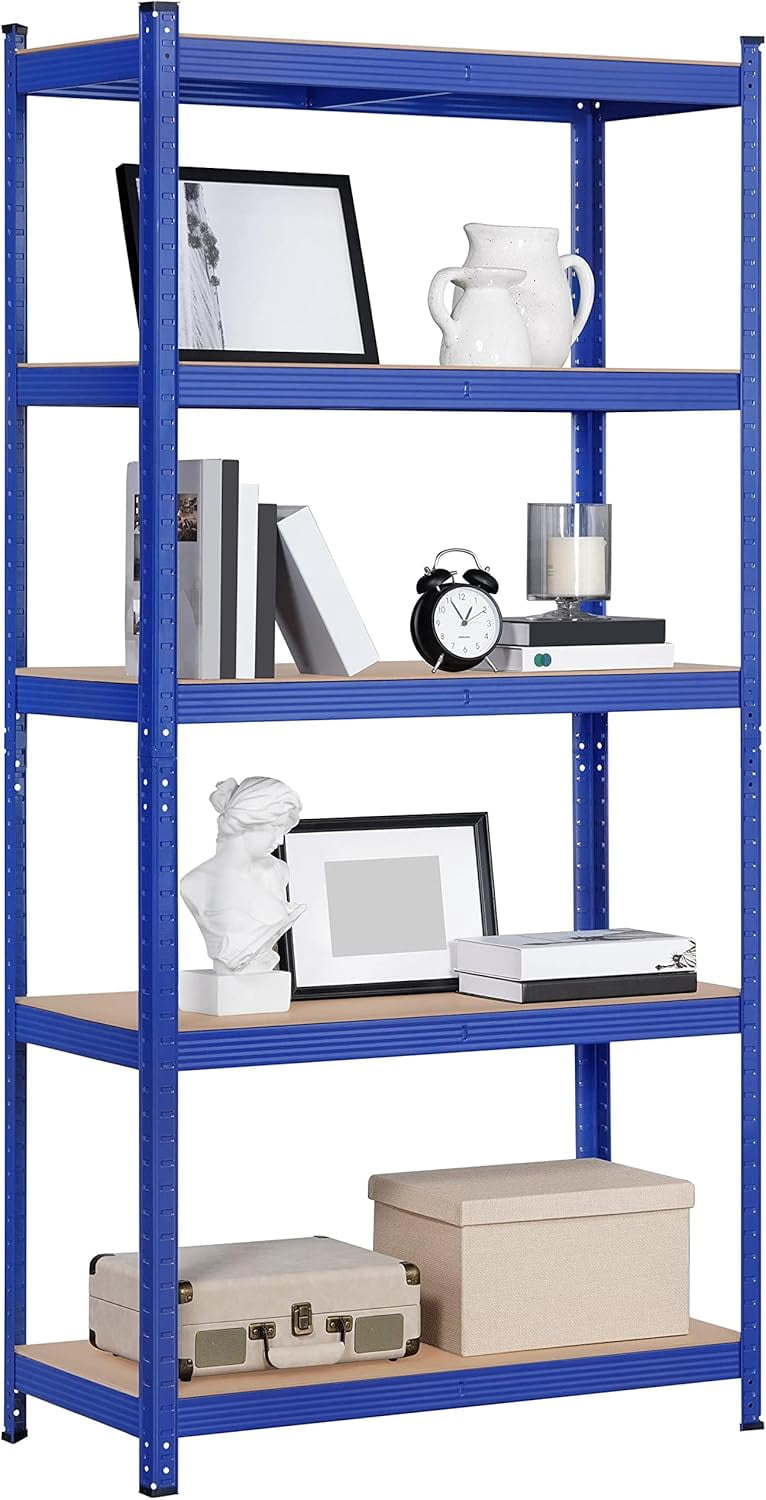 5 Tier Standing Shelf Units, Heavy Duty Storage Shelving, Adjustable ...
