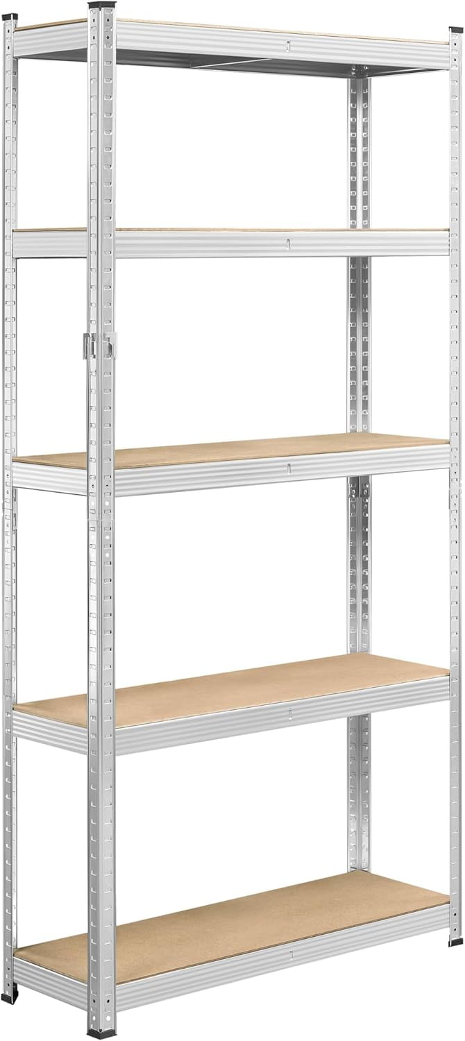 5 Tier Standing Shelf Units, Heavy Duty Storage Shelving, Adjustable ...