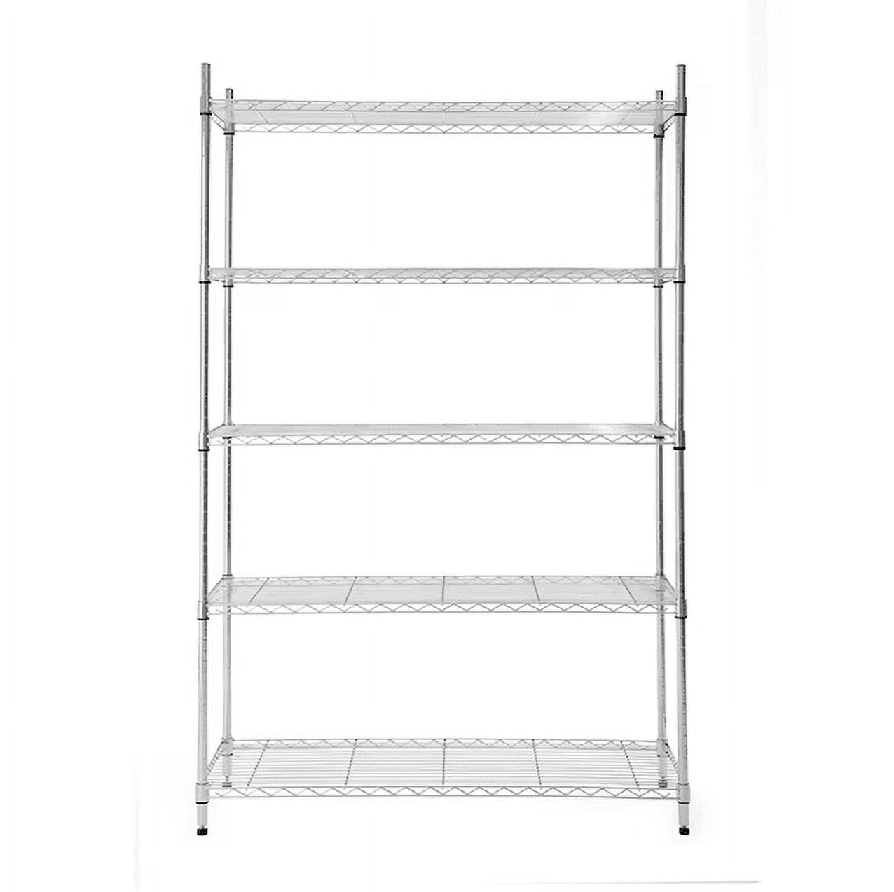 5-Tier Steel Utility Shelving Unit Dimensions: 47.7W x 18D x 72H with ...