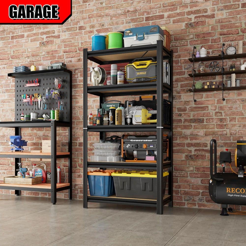 5 Tier Storage Rack, Adjustable Height Shelving, Warehouse Supermarket ...