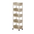 LiUMX 5 Tier Storage Rack with Wheels | Multi Layer Mobile Organizer ...
