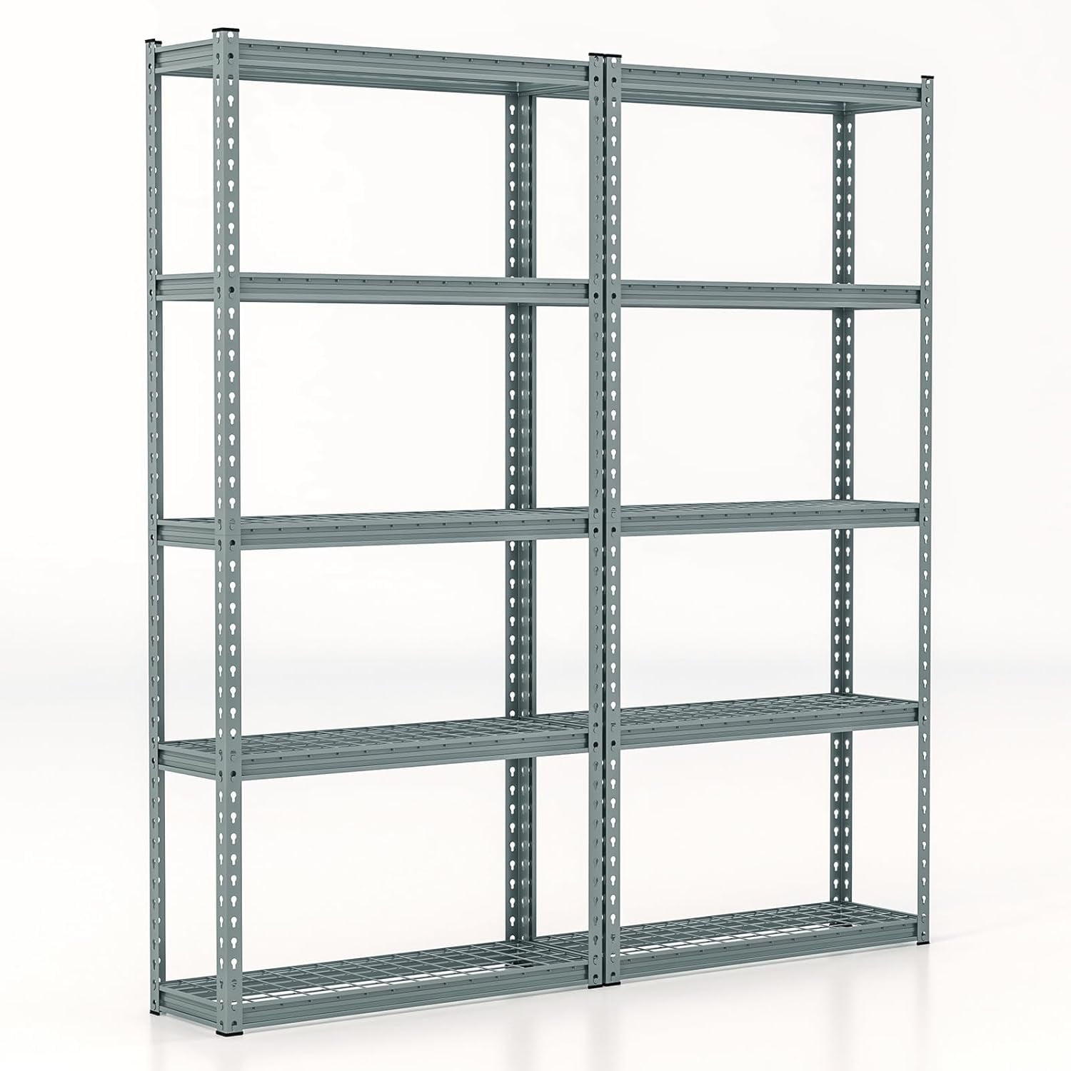 5-Tier Storage Shelves, 35.5" x 12" x 72" Height Adjustable Metal ...