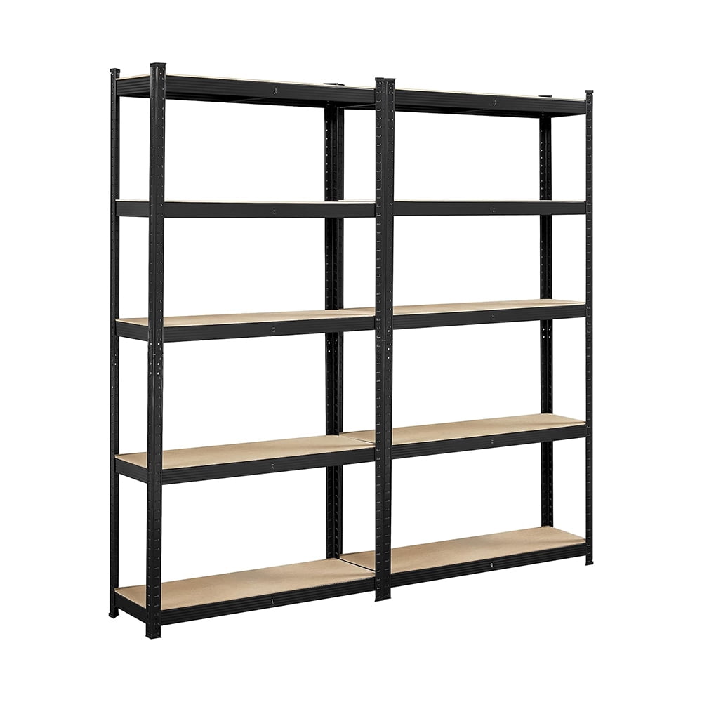 5 Tier Storage Shelves, Adjustable Metal Shelving Unit with Rubber Pads ...