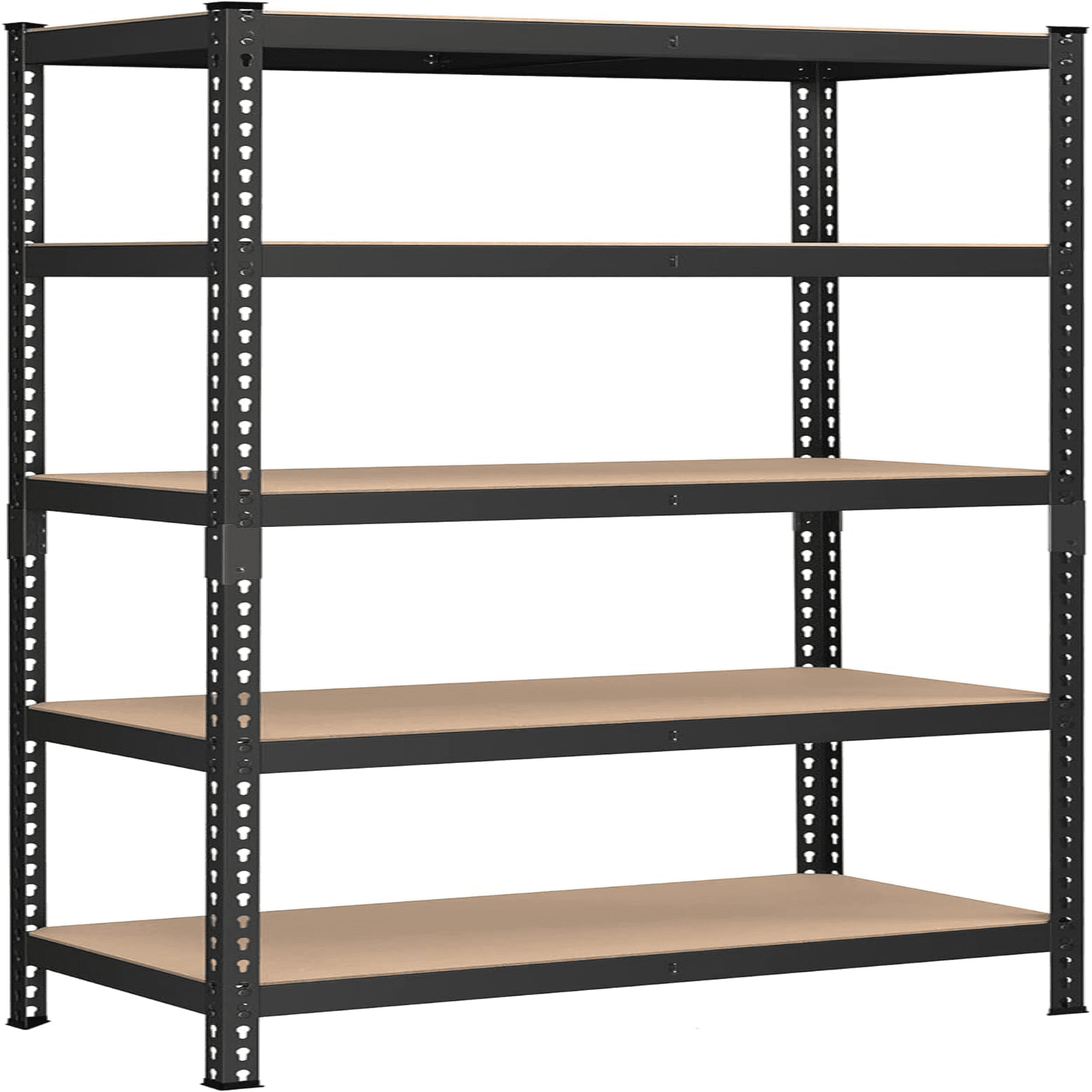 5-Tier Storage Shelves Garage Storage Boltless Assembly Adjustable ...