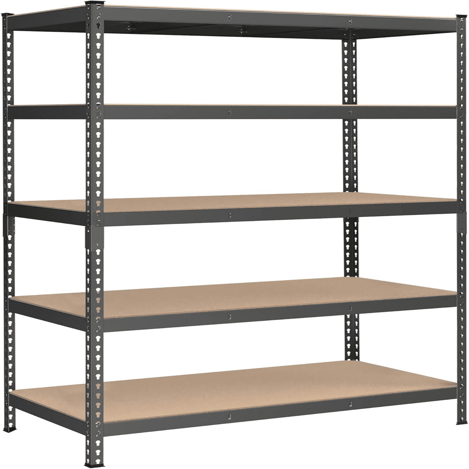 5-Tier Storage Shelves Garage Storage Boltless Assembly Adjustable ...