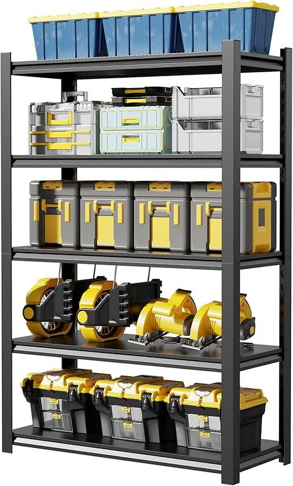 5-Tier Storage Shelves,Heavy Duty Garage Shelving,Boltless Assembly ...