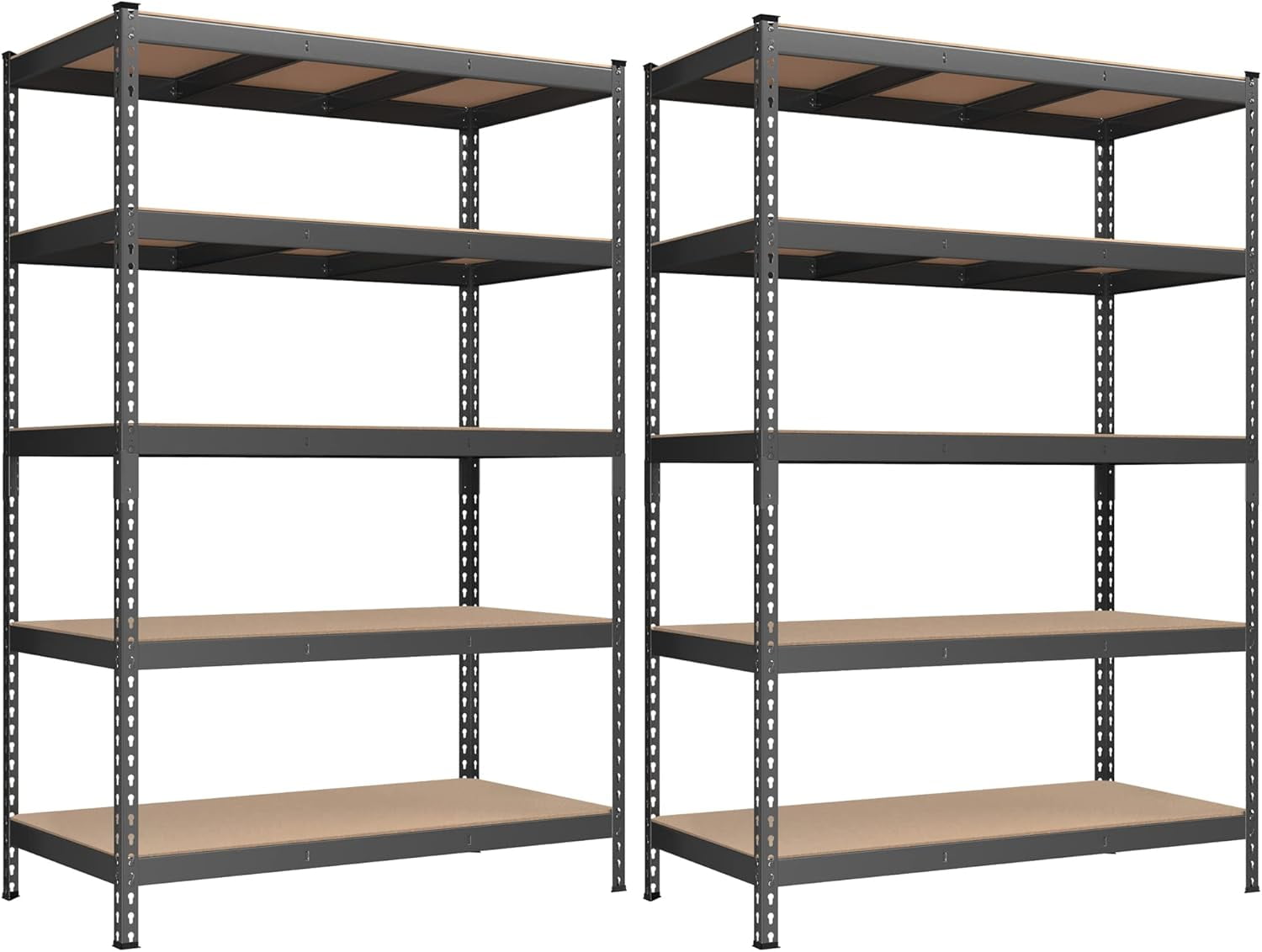 5-Tier Storage Shelves, Load 2310 lb, Set of 2 Garage Storage, Boltless ...