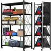 Muscle Rack 5 Tier Wire Shelving Unit with Hooks in Silver - Walmart.com