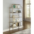 Inspiring Gold And Glass Bookshelf Pictures