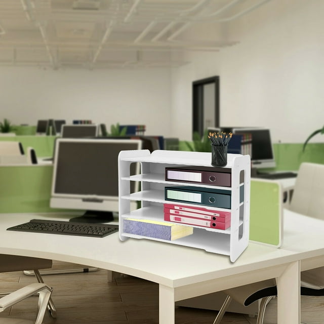 5 Tier Tidy Storage Rack File Folder A4 Paper Folder for Home Office ...