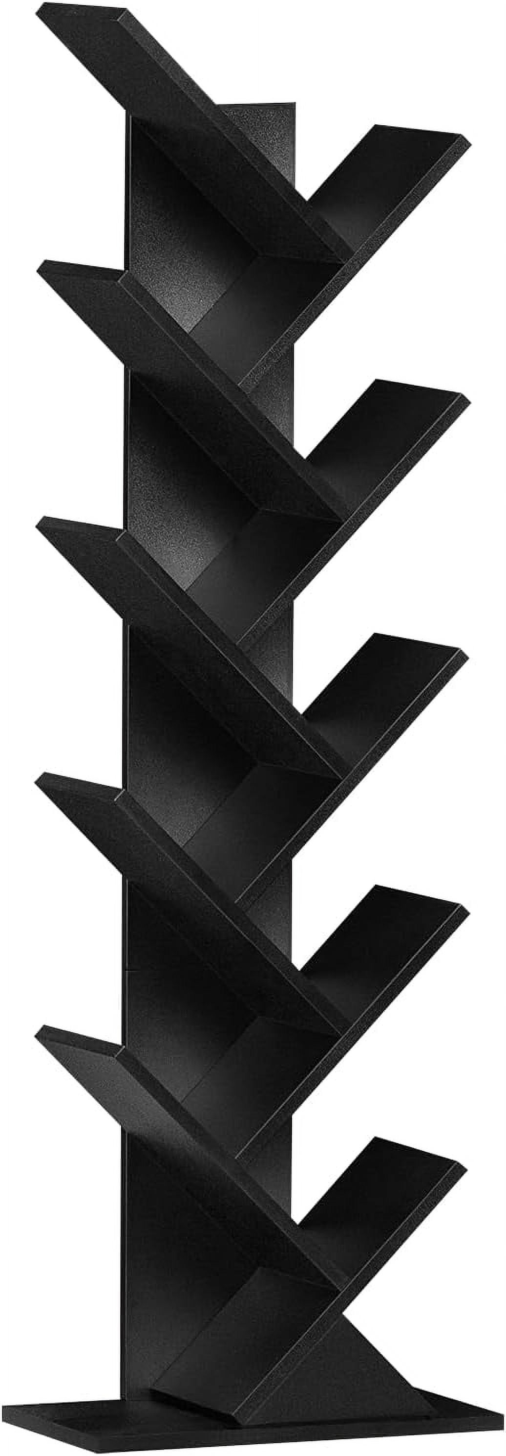 5 Tier Tree Book Shelf, Small Desktop Bookshelf with Storage Organizer ...