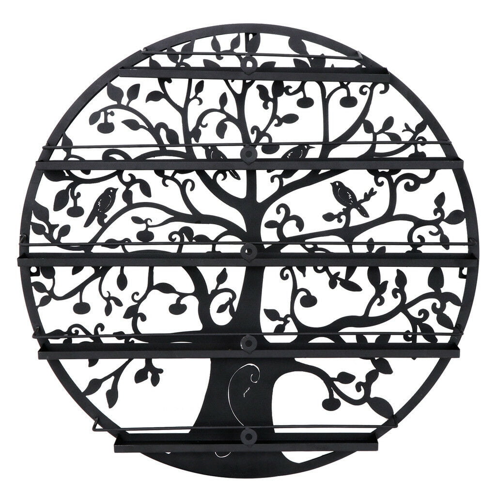 5 Tier Tree Wall Display Holder Mount Rack Salon Organizer Storage ...
