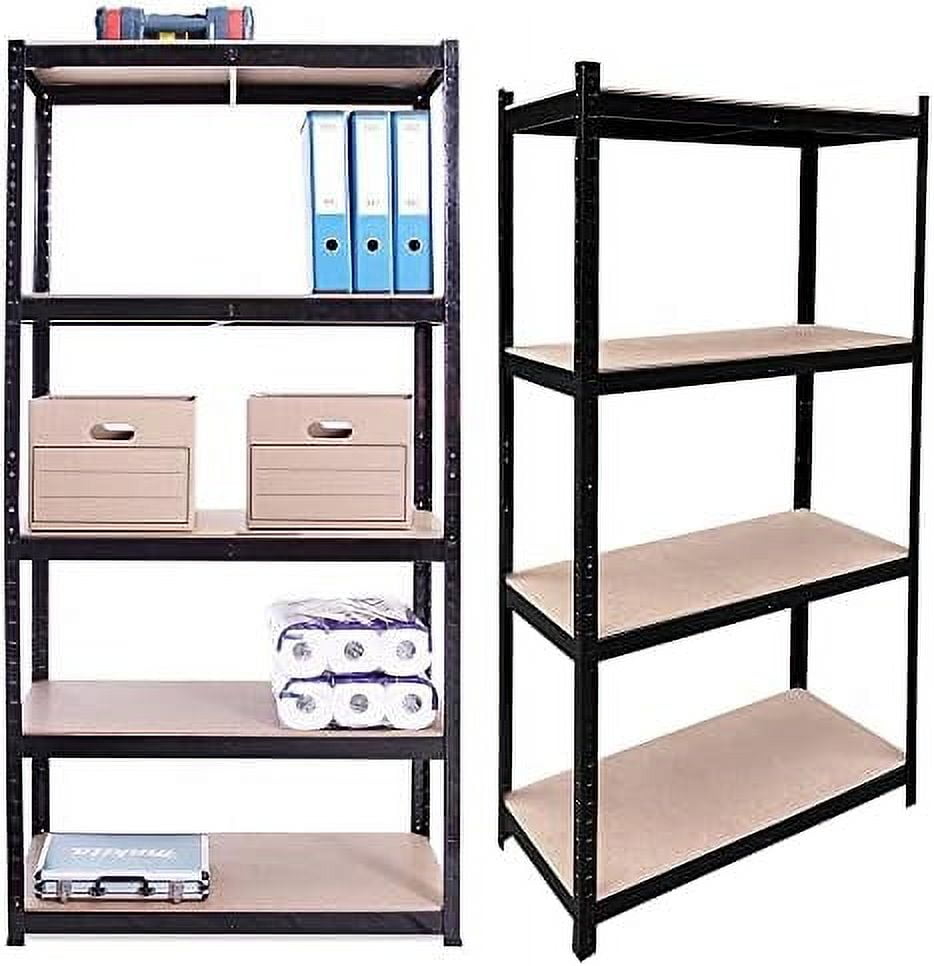 5-Tier Utility Shelves, Garage Shelving Unit, Metal Storage Shelves ...
