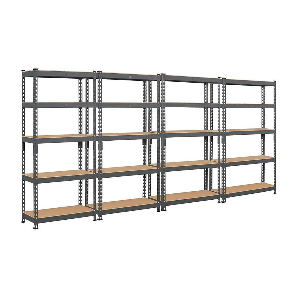 5-Tier Utility Shelves, Metal Heavy Duty Garage Shelving Unit with ...