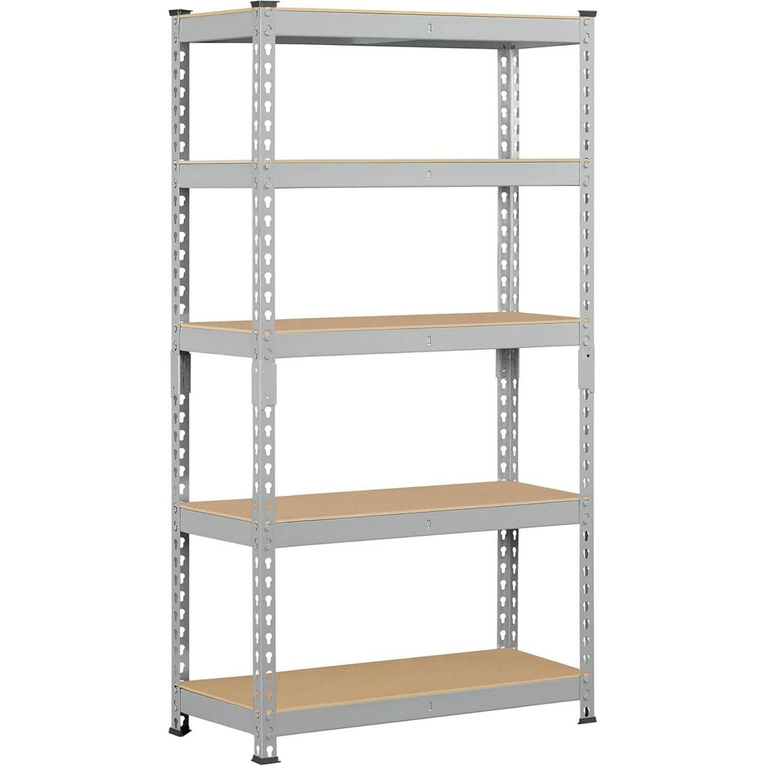 5-Tier Utility Shelves, Metal Storage Shelves, Adjustable Shelving ...