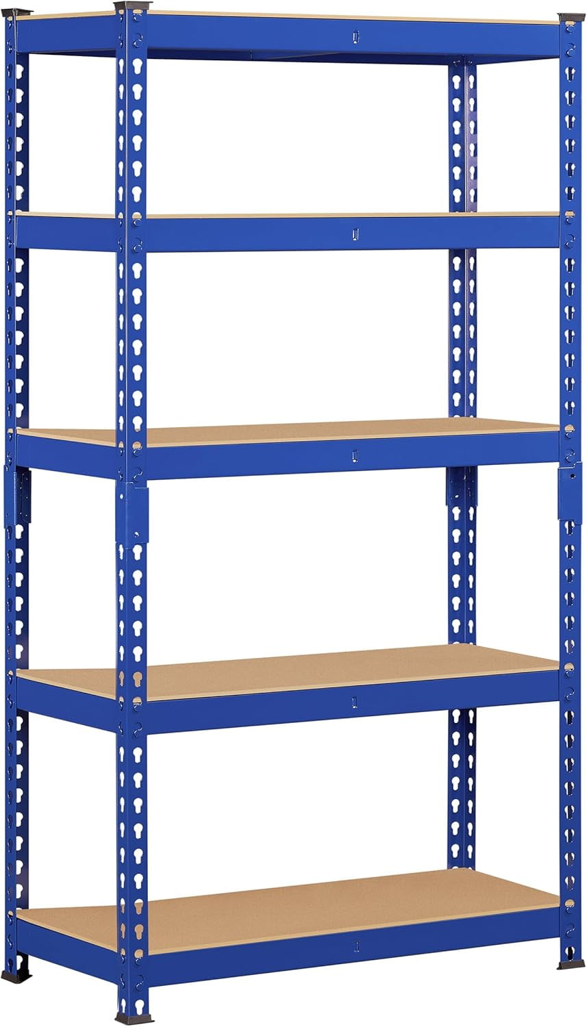 5-Tier Utility Shelves, Metal Storage Shelves, Adjustable Shelving ...