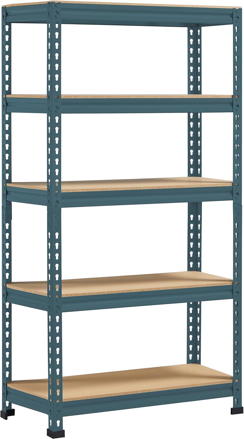 5-Tier Utility Shelves, Metal Storage Shelves, Adjustable Shelving ...