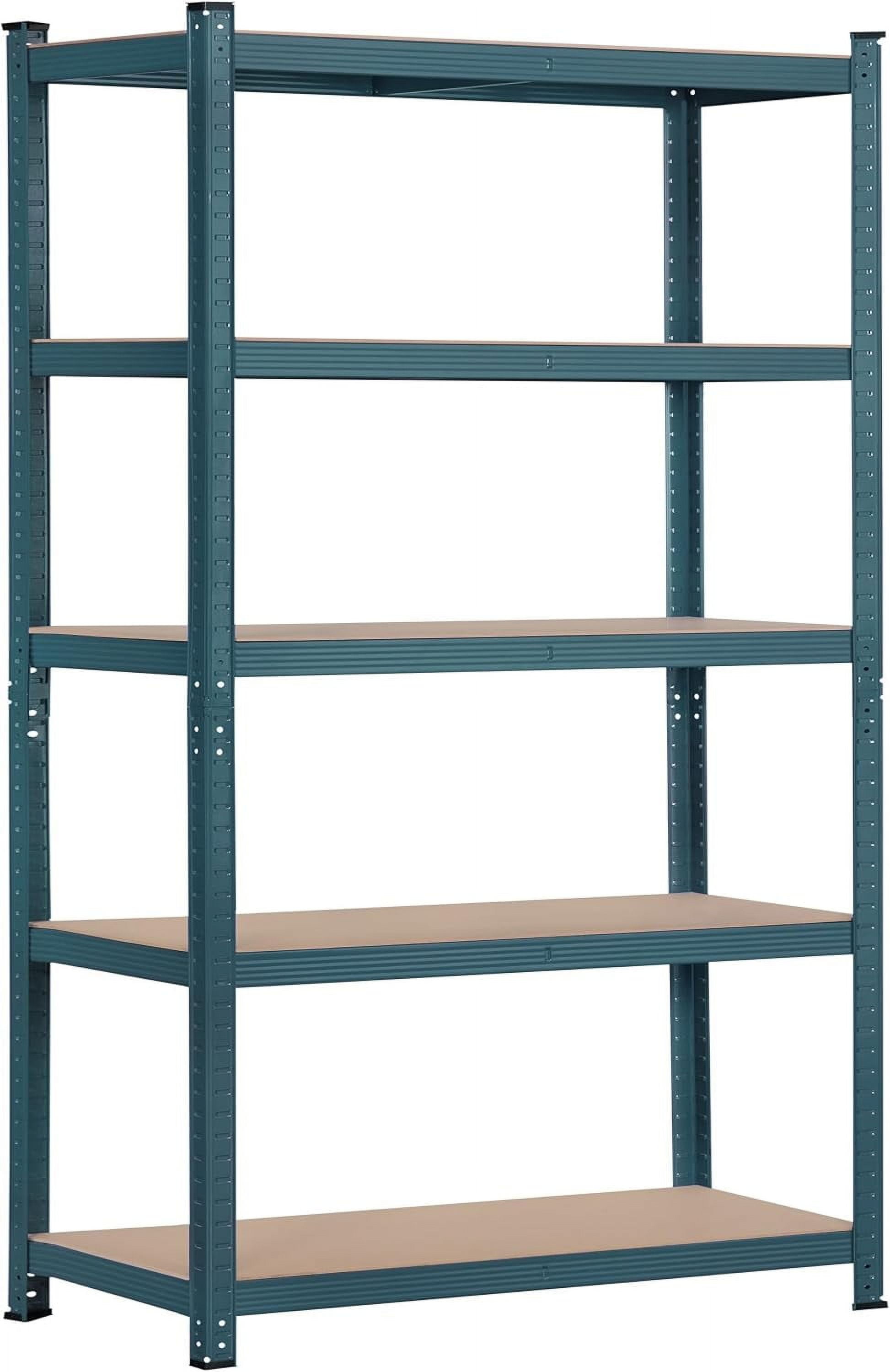 5-Tier Utility Shelves, Metal Storage Shelves Garage Shelving Unit ...
