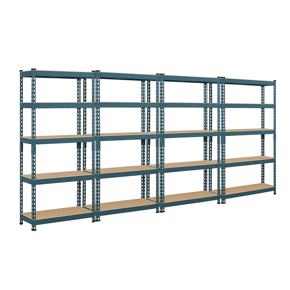 5-Tier Utility Shelves, Metal Storage Shelves Garage Shelving Unit ...