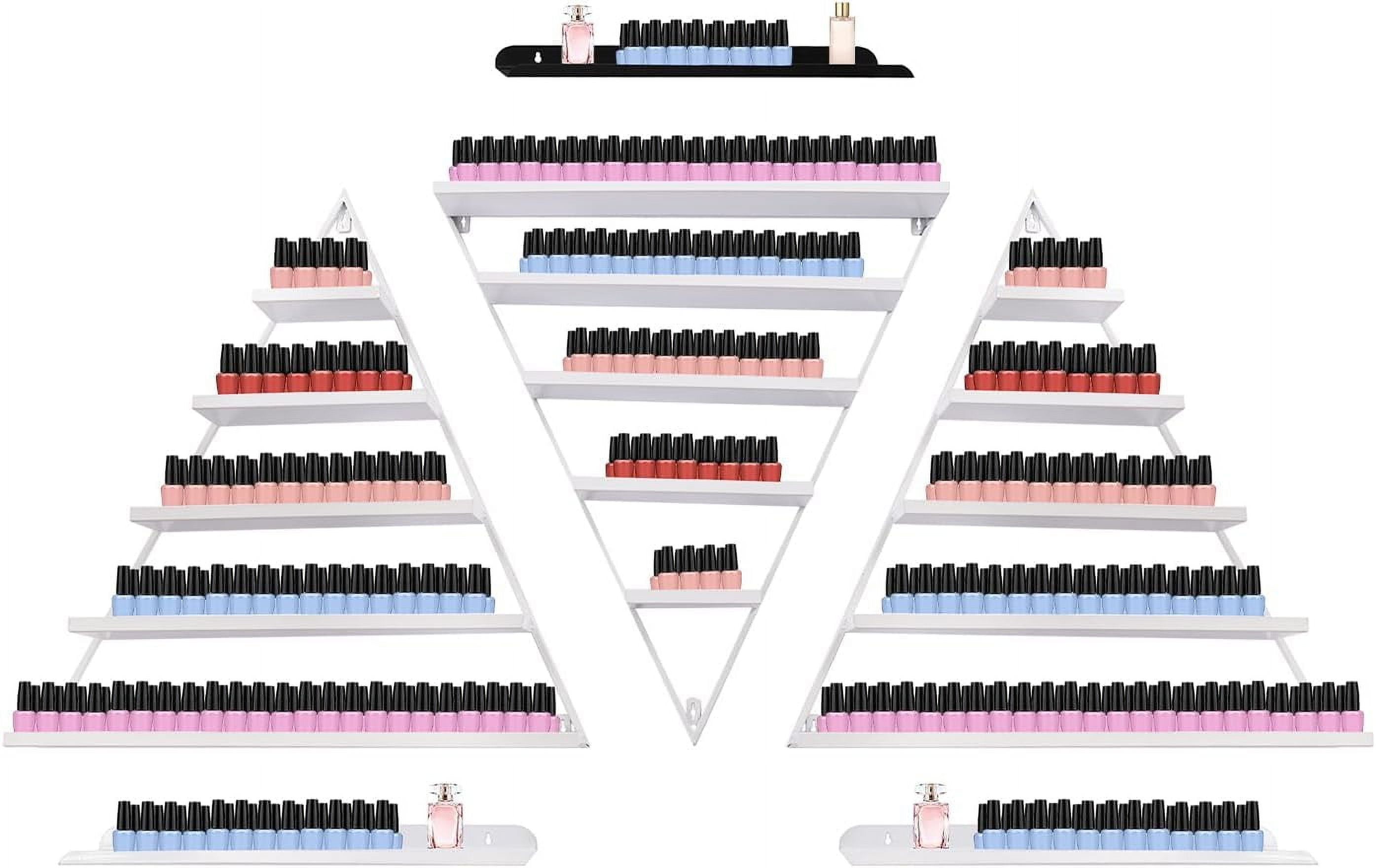 5 Tier Wall-Mounted Nail Polish Storage Racks, 6 Packs Simple ...