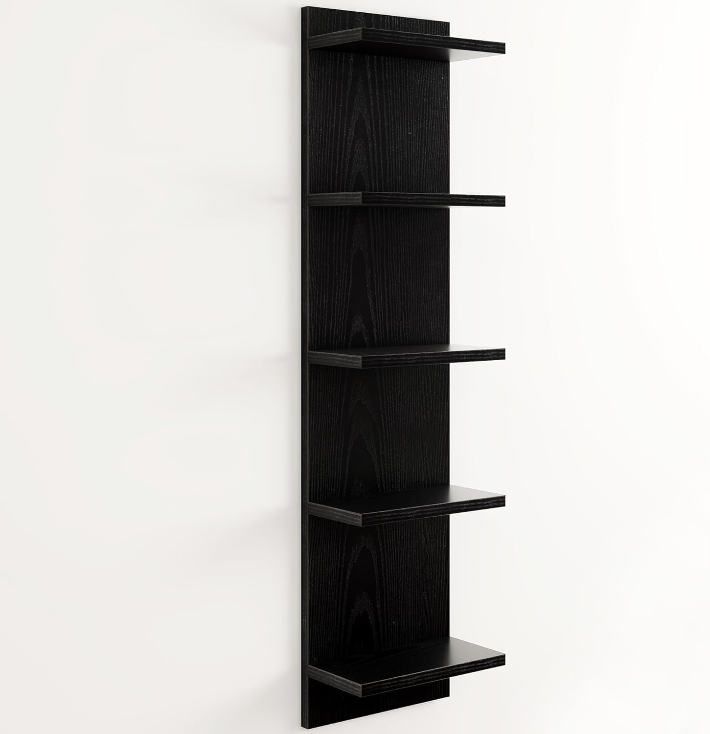 5-Tier Wall Shelf Unit, 48" Tall Floating Storage Organizer for Bedroom ...