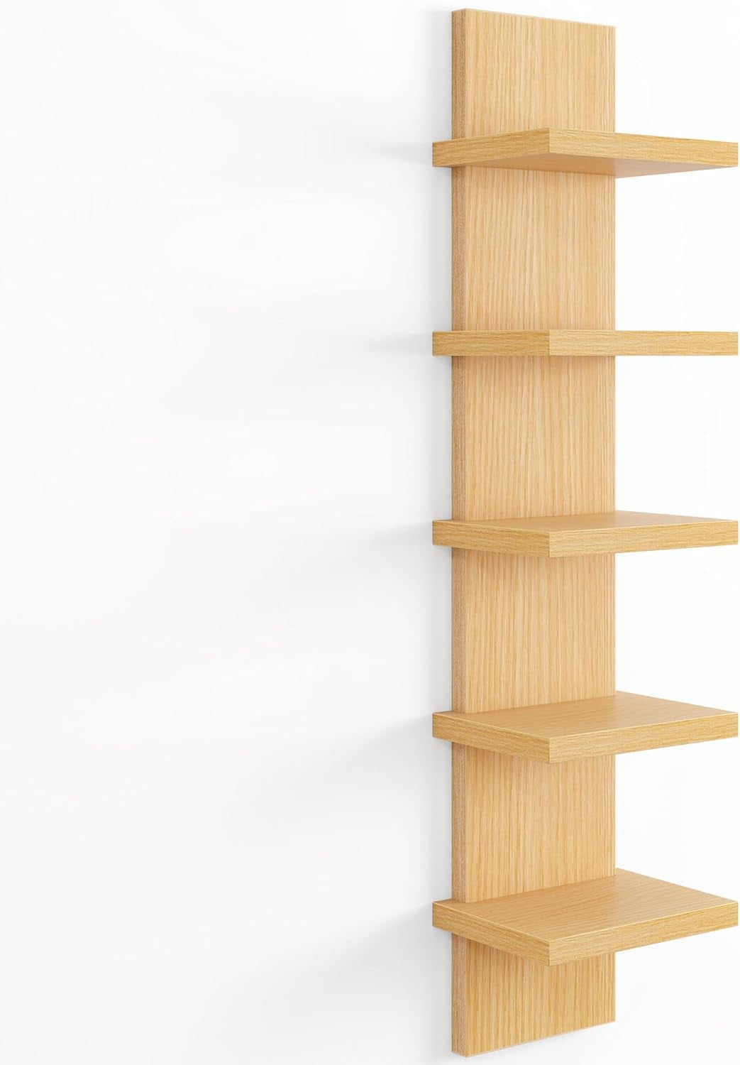 5 Tier Wall Shelf Unit, Decorative Wall Mount Vertical Shelving ...