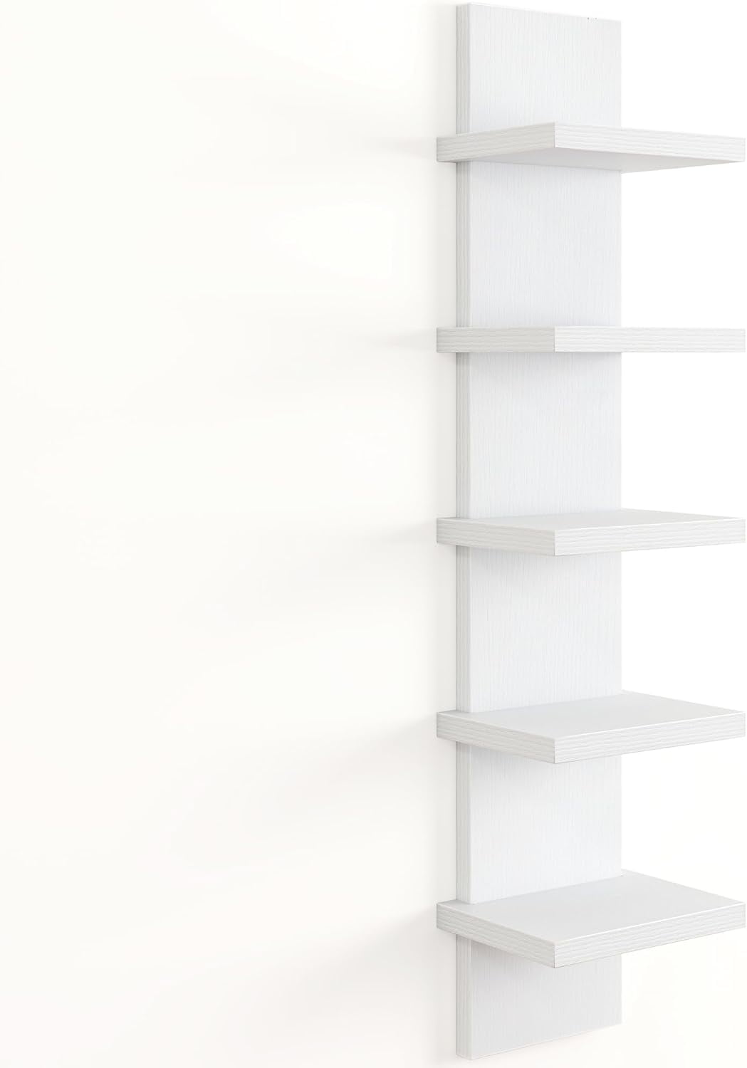 5 Tier Wall Shelf Unit, Decorative Wall Mount Vertical Shelving ...
