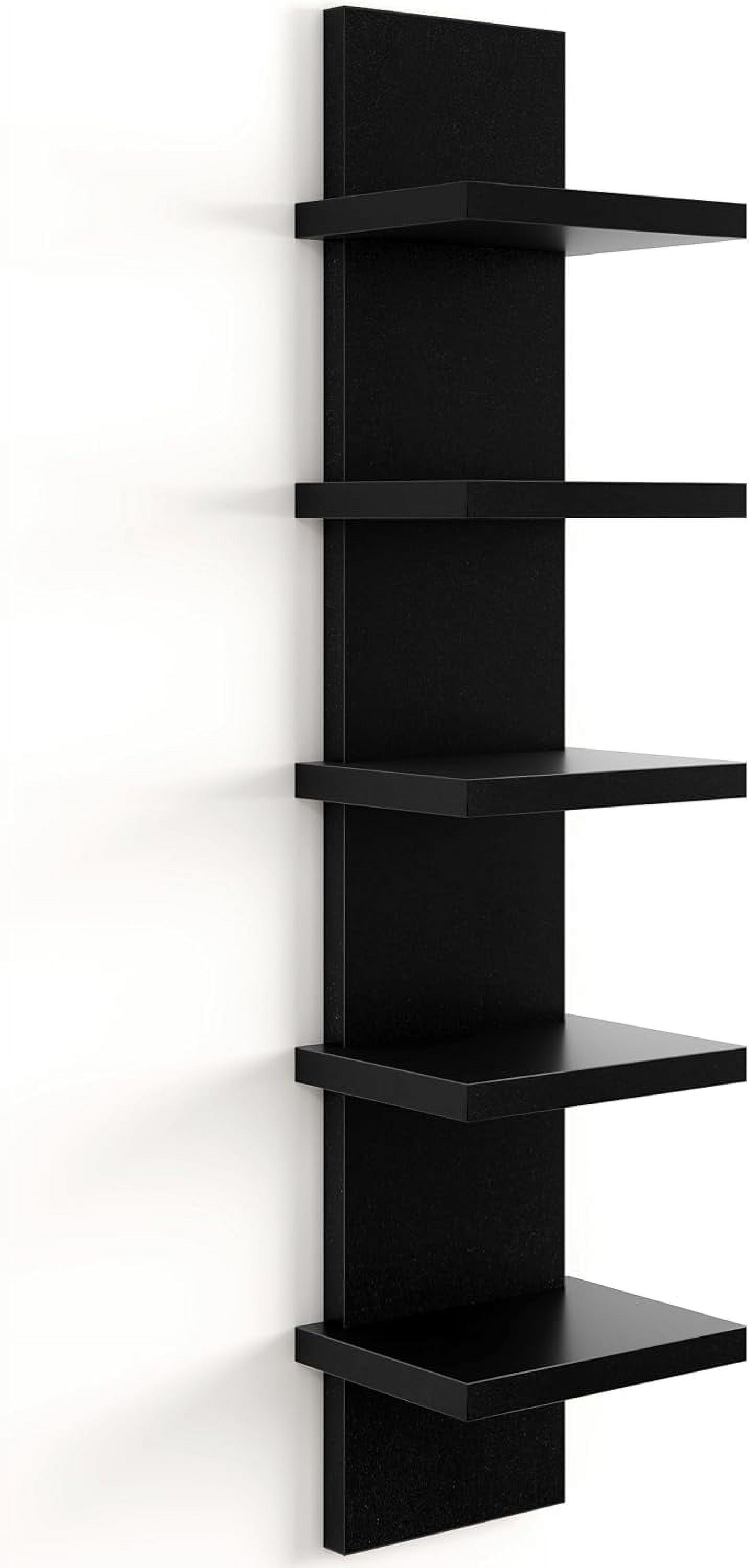 5 Tier Wall Shelf Unit, Decorative Wall Mount Vertical Shelving ...