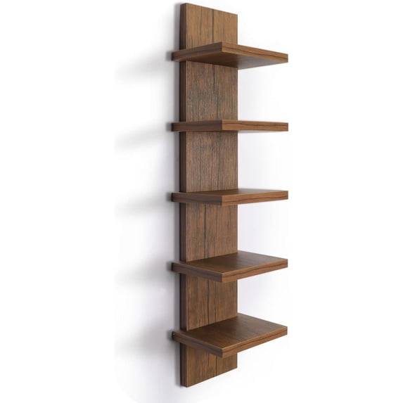 5 Tier Wall Shelf Unit, Decorative Wall Mount Vertical Shelving,Modern ...