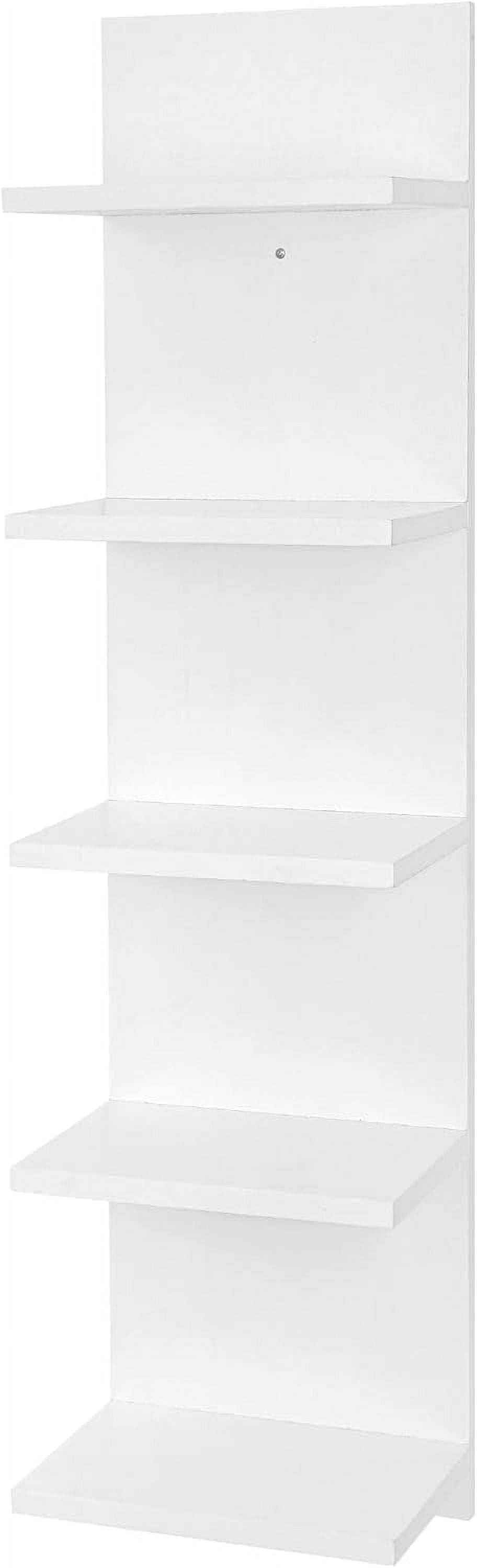 5 Tier Wall Shelf,Vertical Column Floating Storage Home Decor Organizer ...