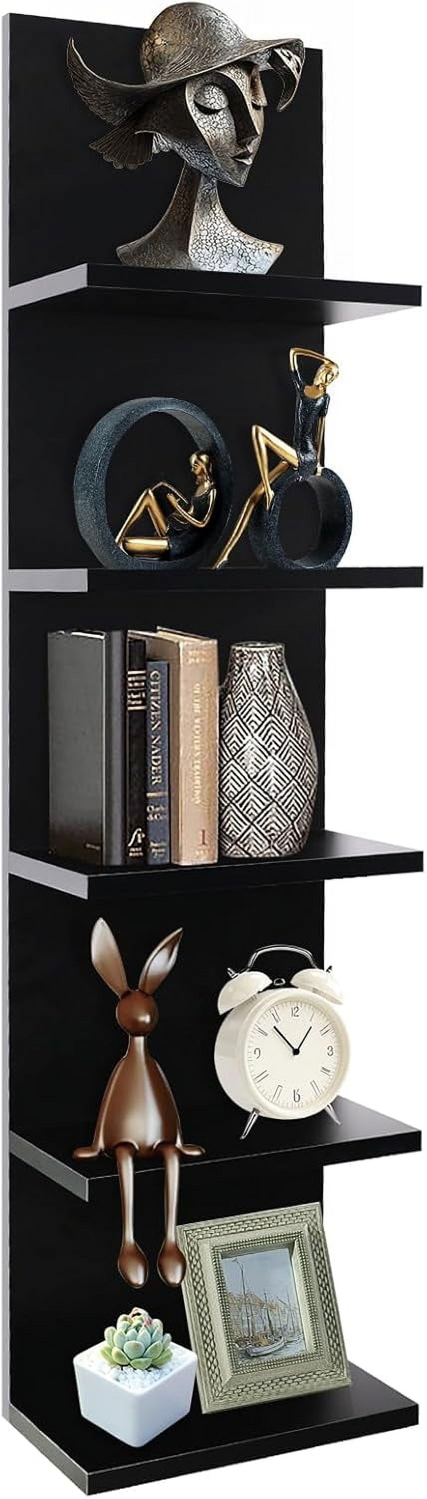 5 Tier Wall Shelf, Wall Mounted Shelves Unit for Living Room Bedroom ...