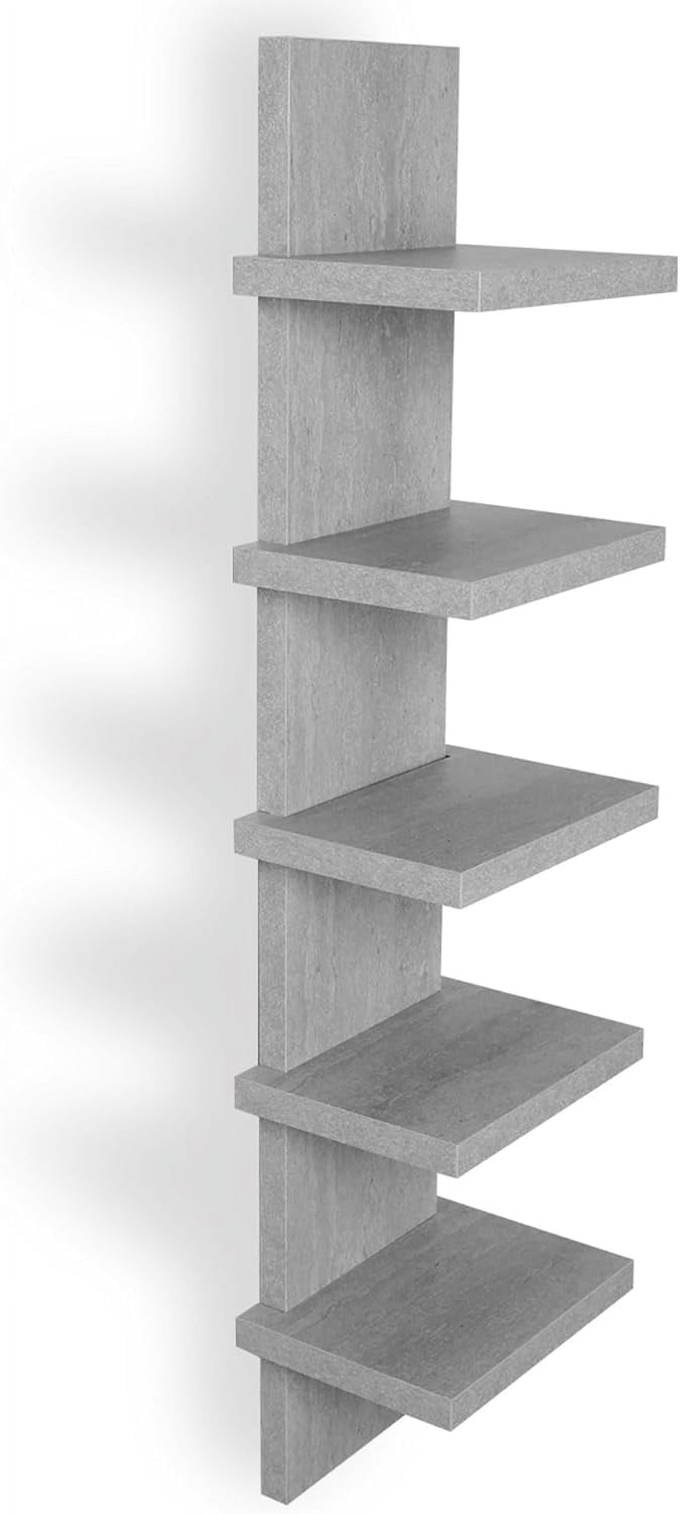 5 Tier Wall Shelves, Vertical Column Shelf Floating Storage Home Decor ...