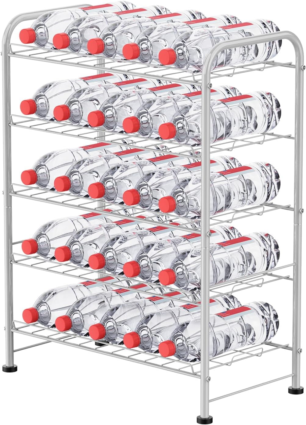 5 Tier Water Bottle Organizer Small Water Bottle Holder Stand ...