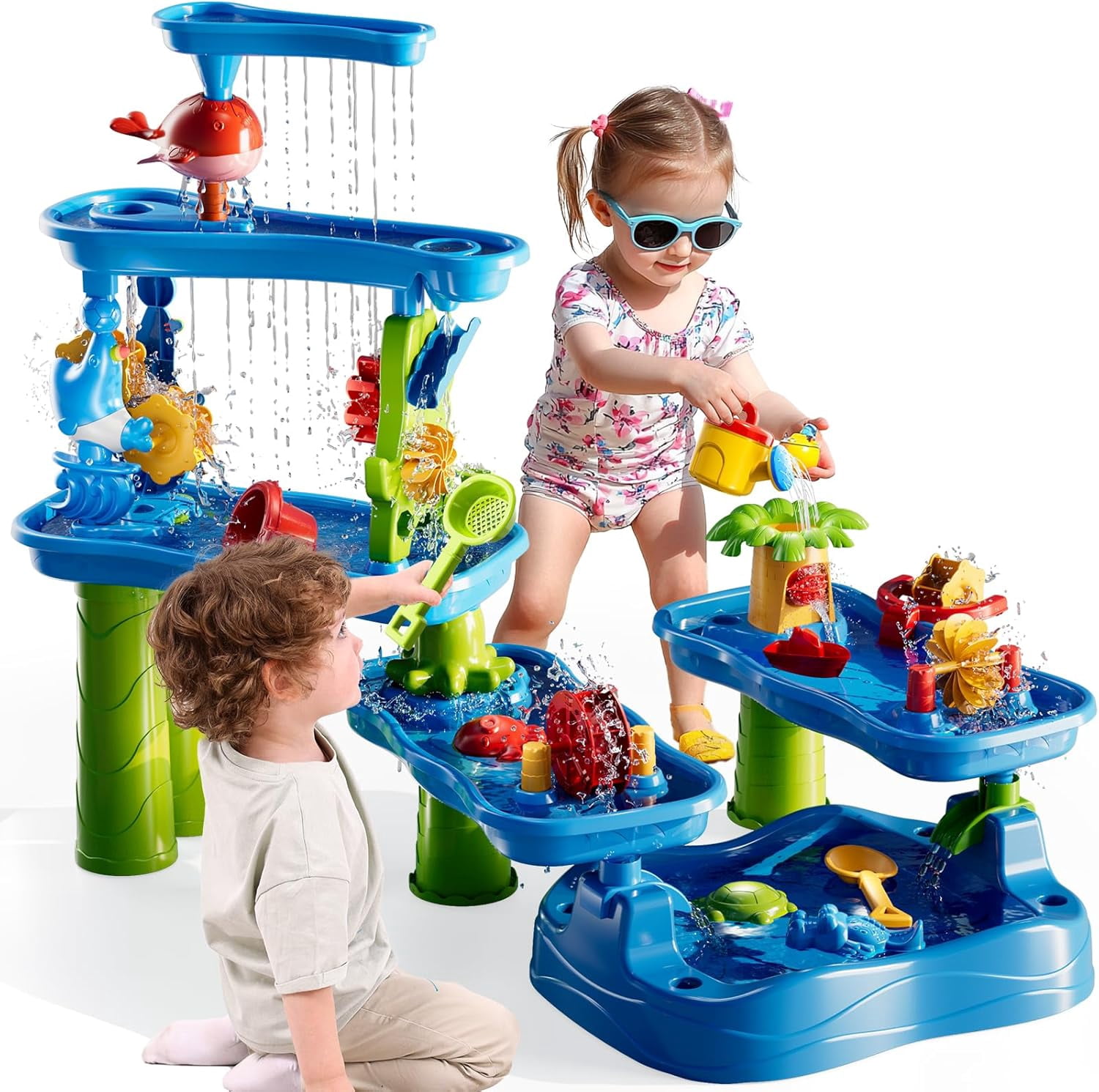 5-Tier Water Table for Toddlers Kids 3-5 4-8, Sand and Water Play Set ...