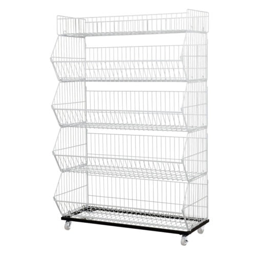 5 Tier Wire Grid Retail Display Shelf Merchandise Display Rack Stand W ...