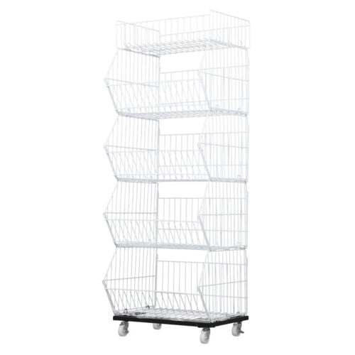 5 Tier Wire Grid Retail Display Shelf Merchandise Display Rack Stand W ...
